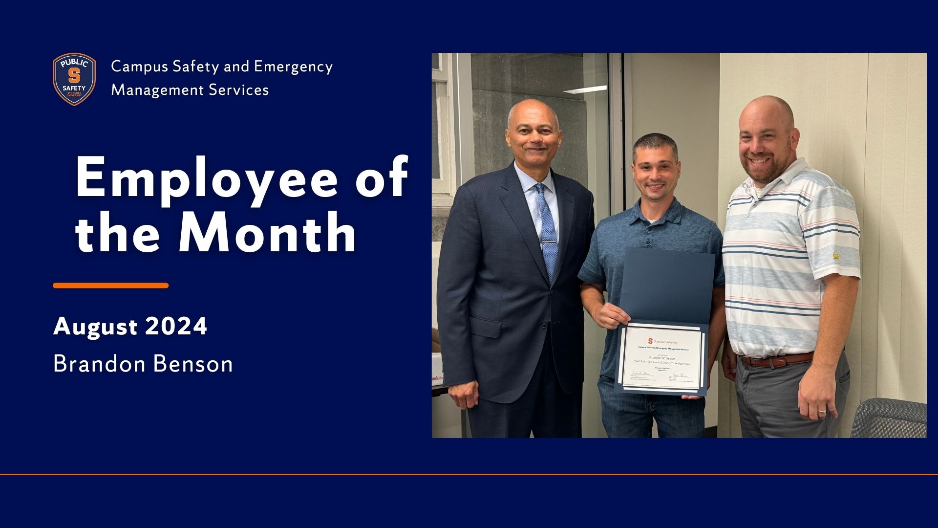 Employee of the Month - Department of Public Safety – Syracuse University